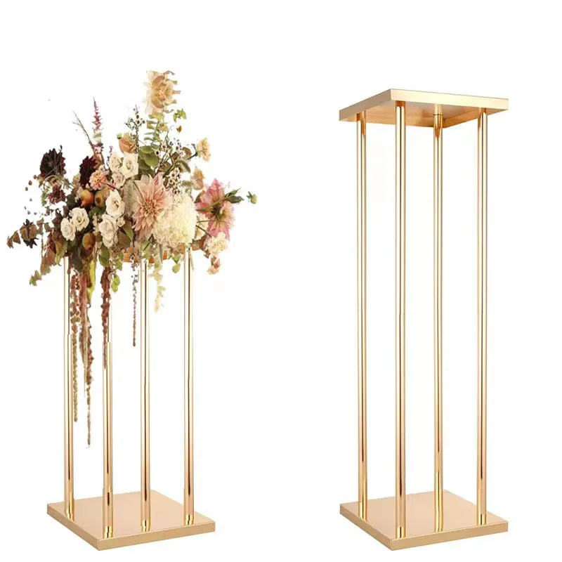 Gold Metal Tall Wedding Centerpieces Table Decorations Centerpieces For ...