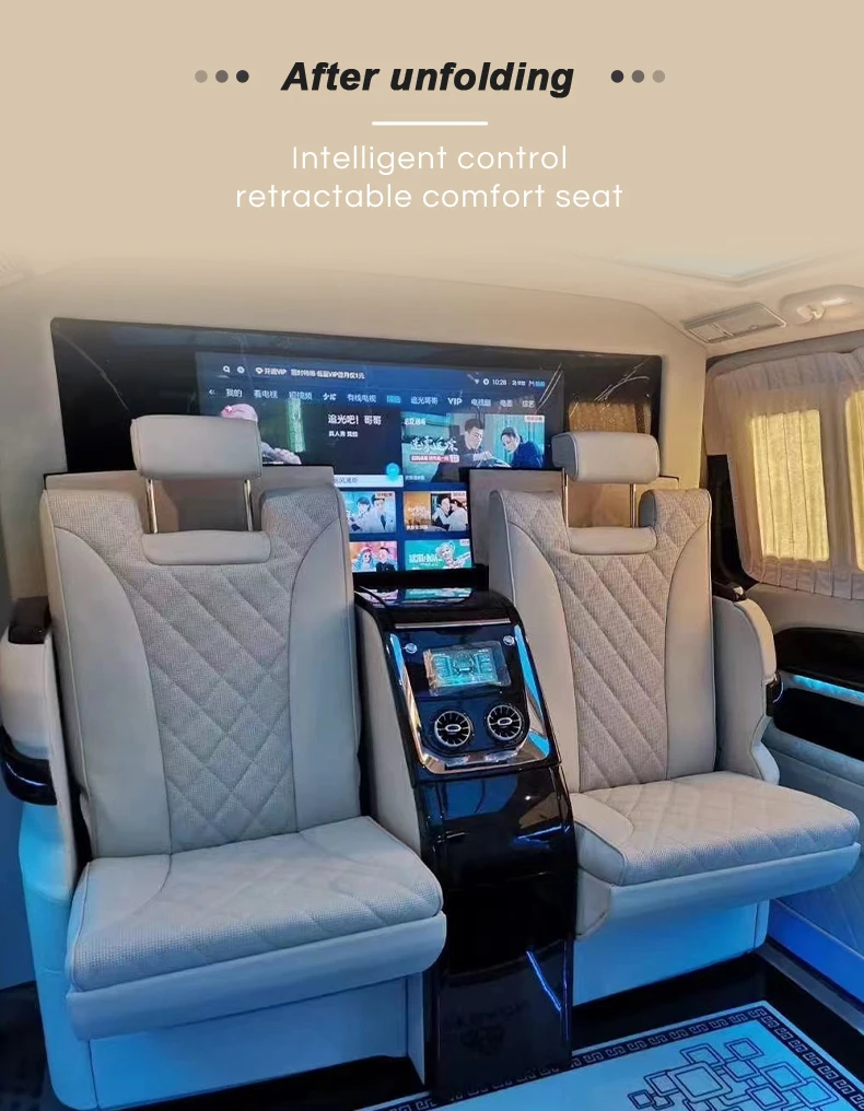 Custom Leather Interior Conversion Van Partition Tv Manufacturers ...