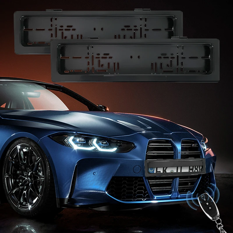 2pcs Custom Electric License Plate Holder Car Numbers Universal ...