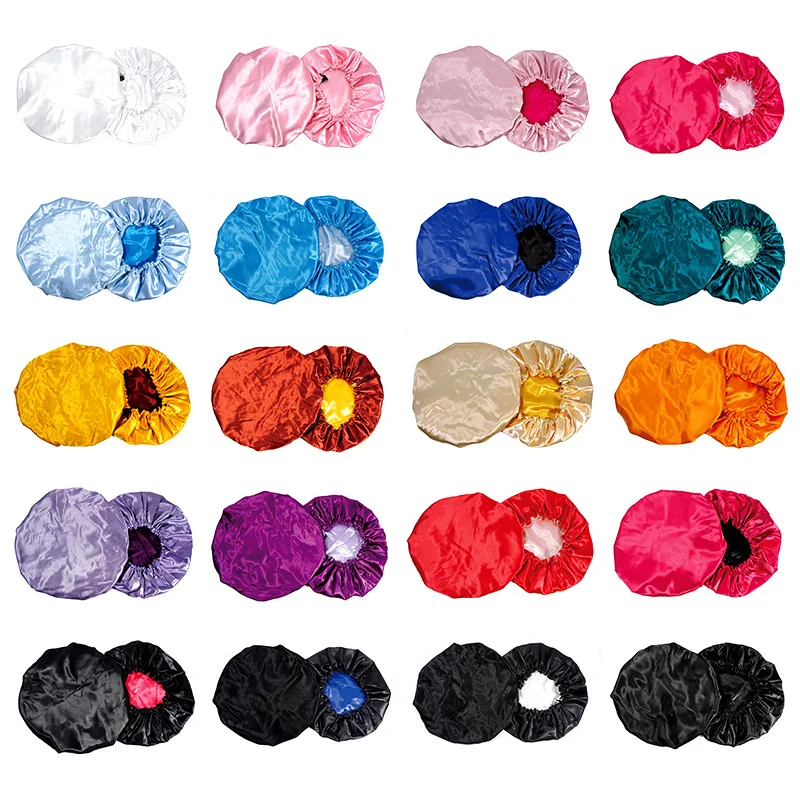 Custom Logo Double Layer Satin Bonnet - Versatile & Stylish