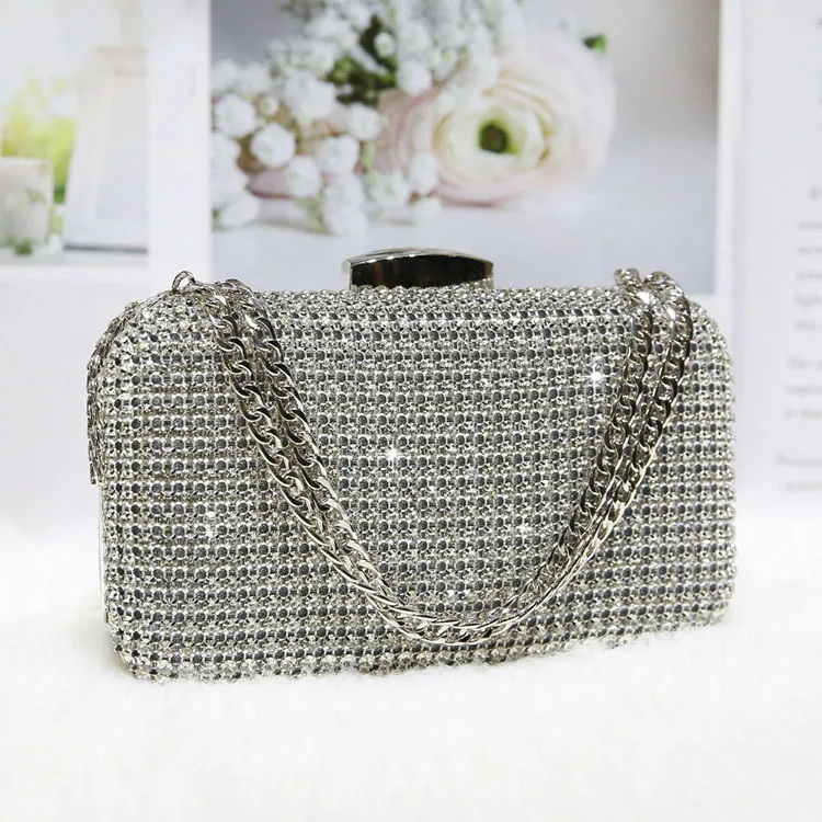 New Luxury Rhinestone Diamond Hand-held Banquet Bag Nightclub Party ...