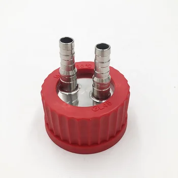 Various Types Of Laboratory Red 2 Ports Gl45 Screw Caps - Buy Gl45 Cap ...