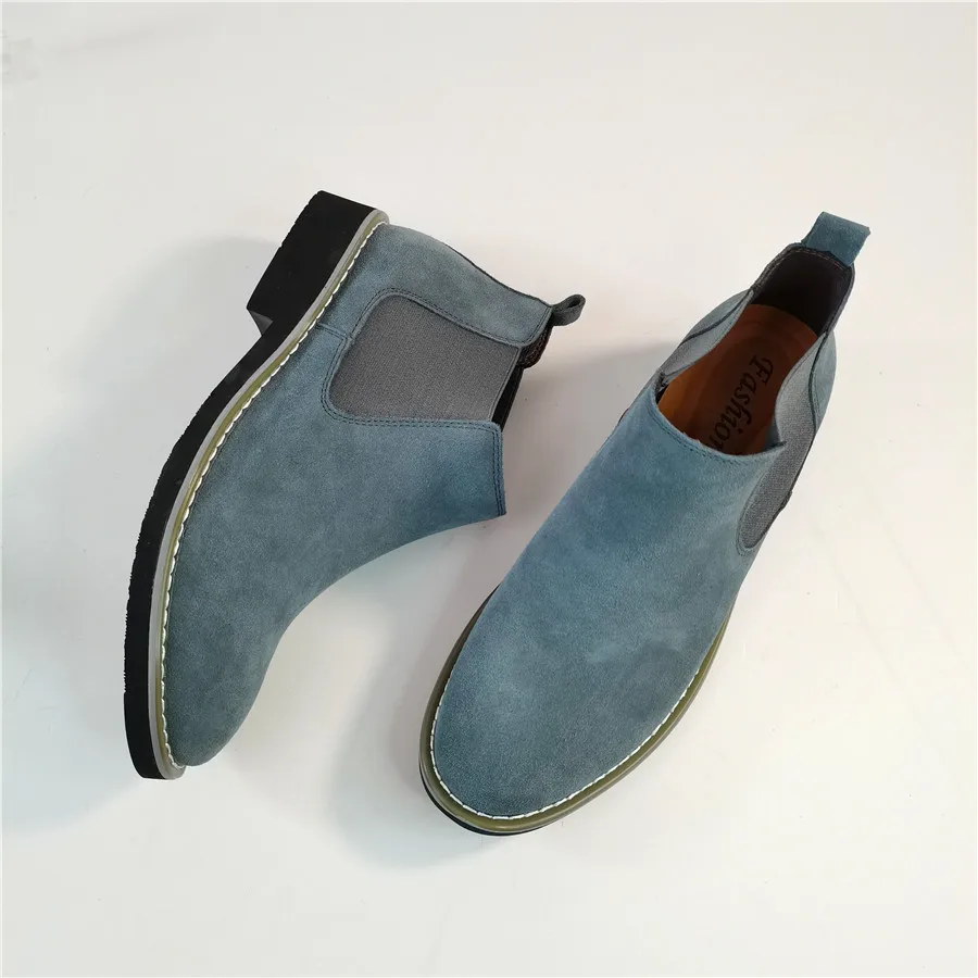 PDEP Men's Boots Middle Cut Men's tide Middle Cut Shoes Short Chelsea ...