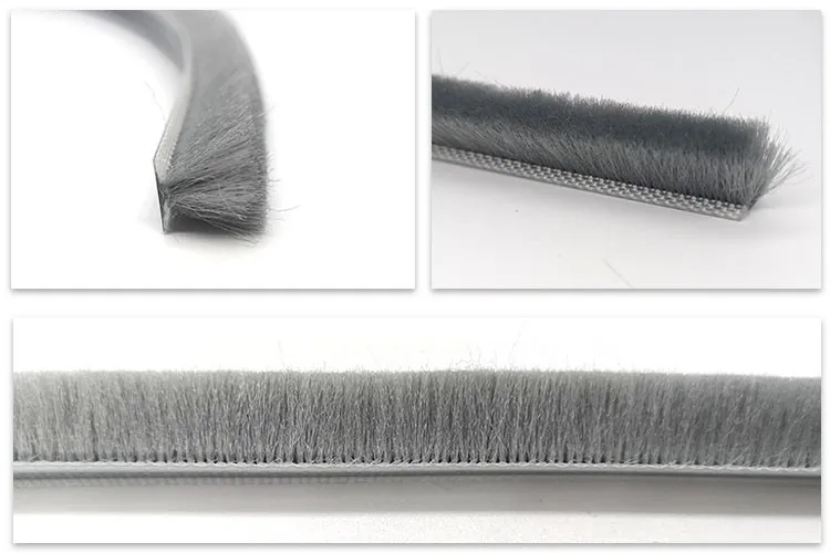 Sliding Glass Door Gray Wool Pile Weatherstripping