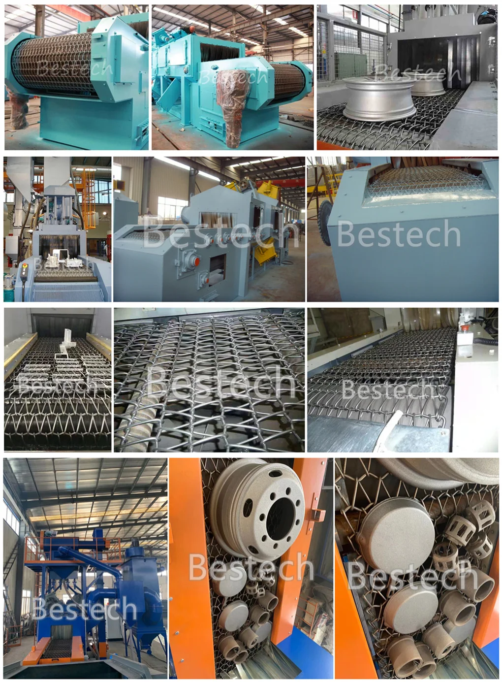 Wire Mesh Belt Continuous Shot Blasting Cleaning Machine For Stainless ...