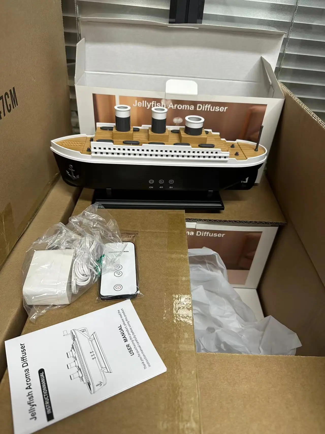 Titanic Ship Model Humidifier & Aroma Diffuser - 250ml Essential Oil ...