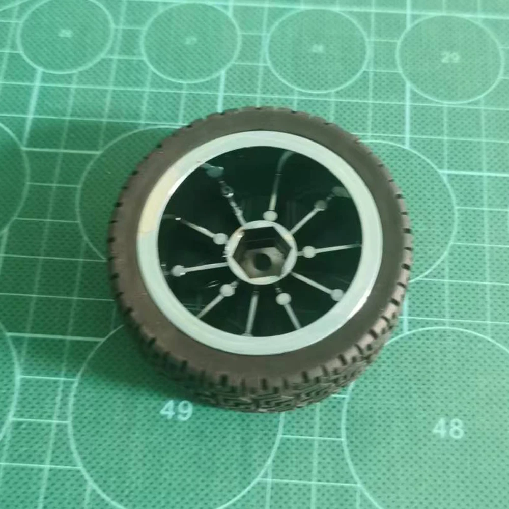 65mm Rubber Hub Hexagonal Hole Wheel Tire DIY Toy Model Accessory for ...