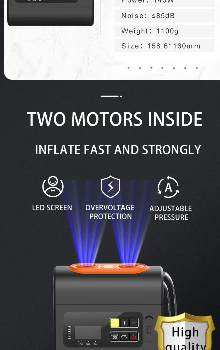 GR-133P High Pressure Inflatable Sofa Bed Air Pump - 400l/min