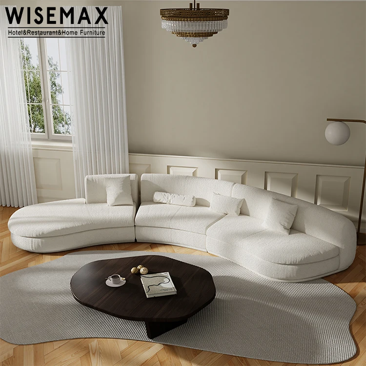 WISEMAX FURNITURE living room designer furniture sofas fabric velvet ...