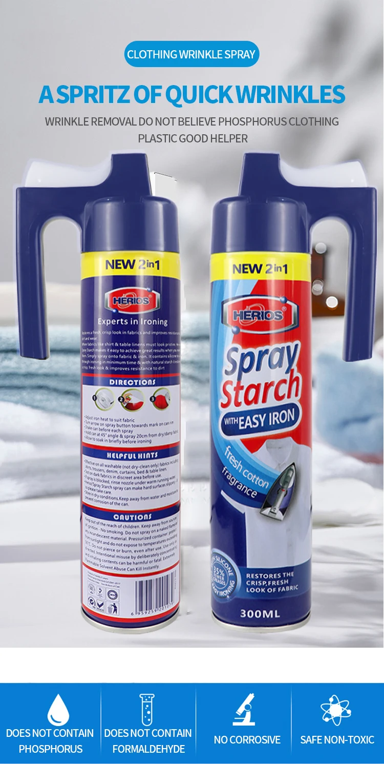 300ML Clothing Wrinkles Spray - Eco-Friendly Ironing Starch