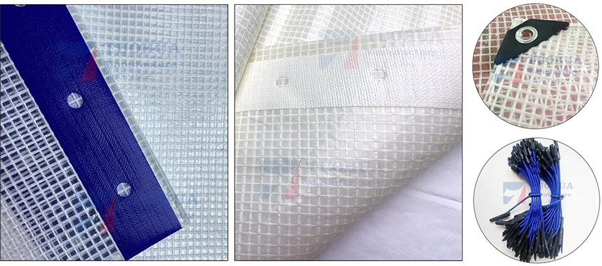 Scaffolding Tarp Fire Retardant Fabric Mesh PE Tarpaulin FR Transparent ...
