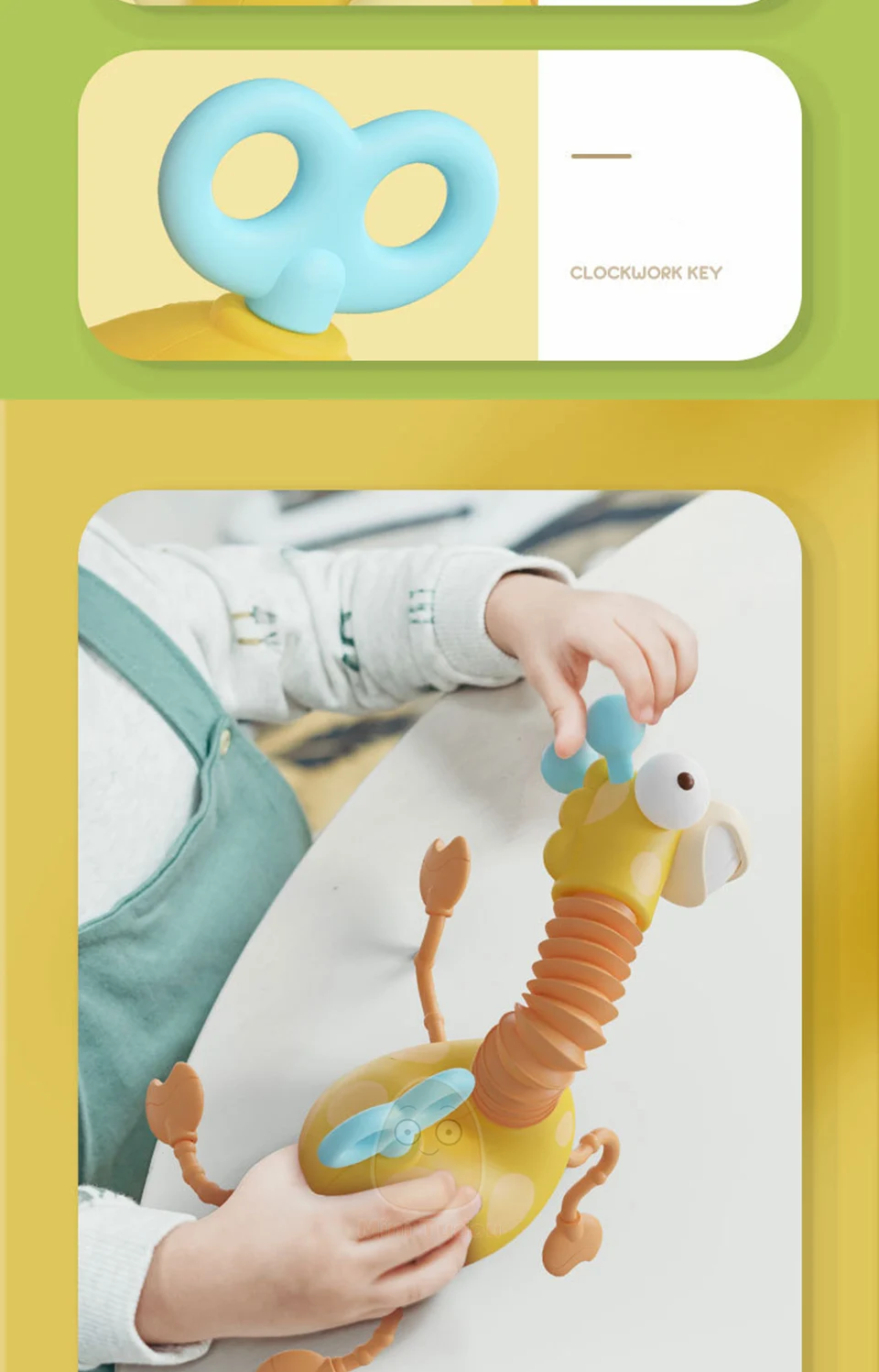 Infants Toddlers Giraffe Montessori Fine Motor Skills Pull String ...