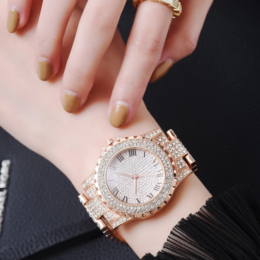 Luxury Diamond Ice Out Watches for Women - Crystal Wrist Jewelry