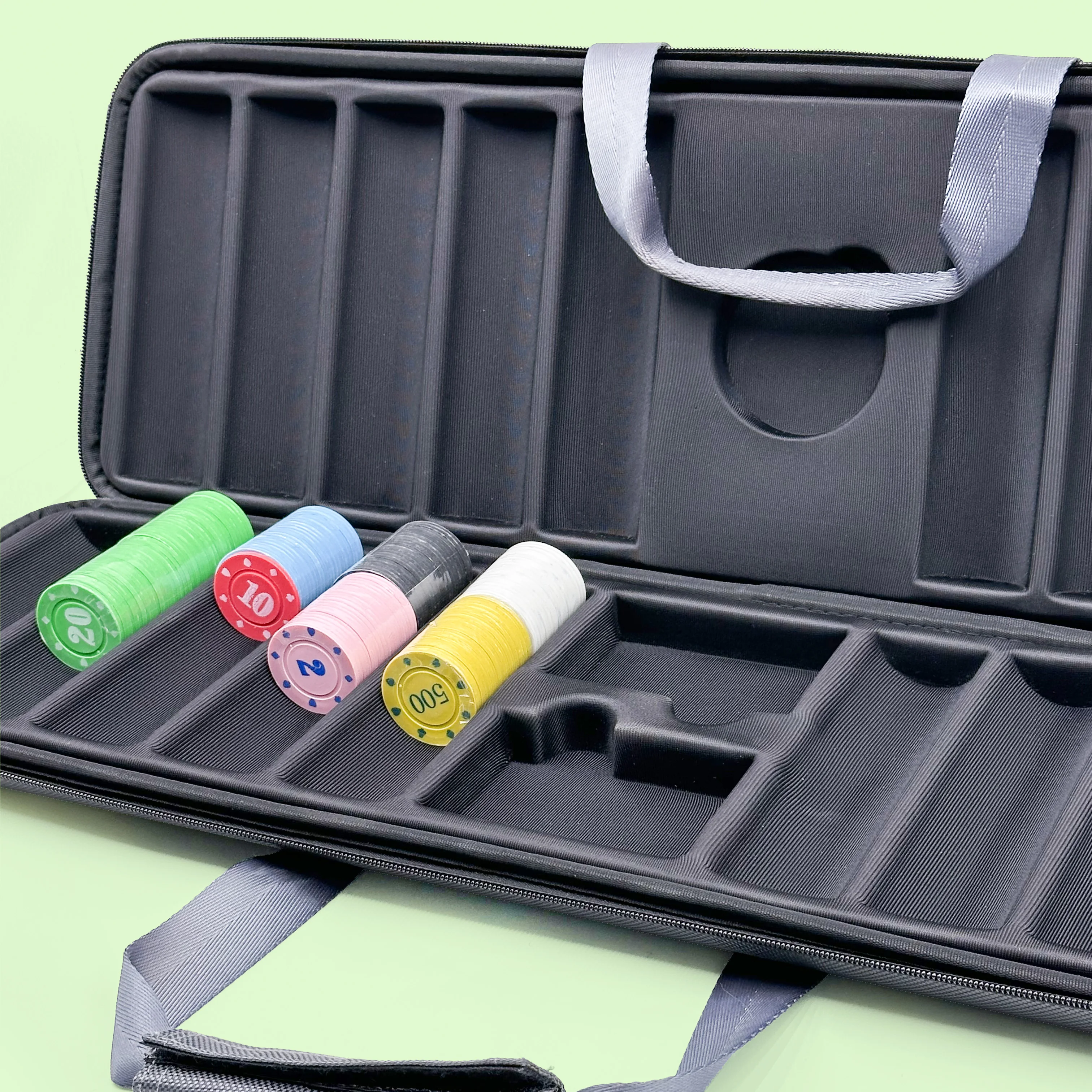 Hot-pressed EVA Chip Bag Hard-shell Protective Portable Tote Casino ...