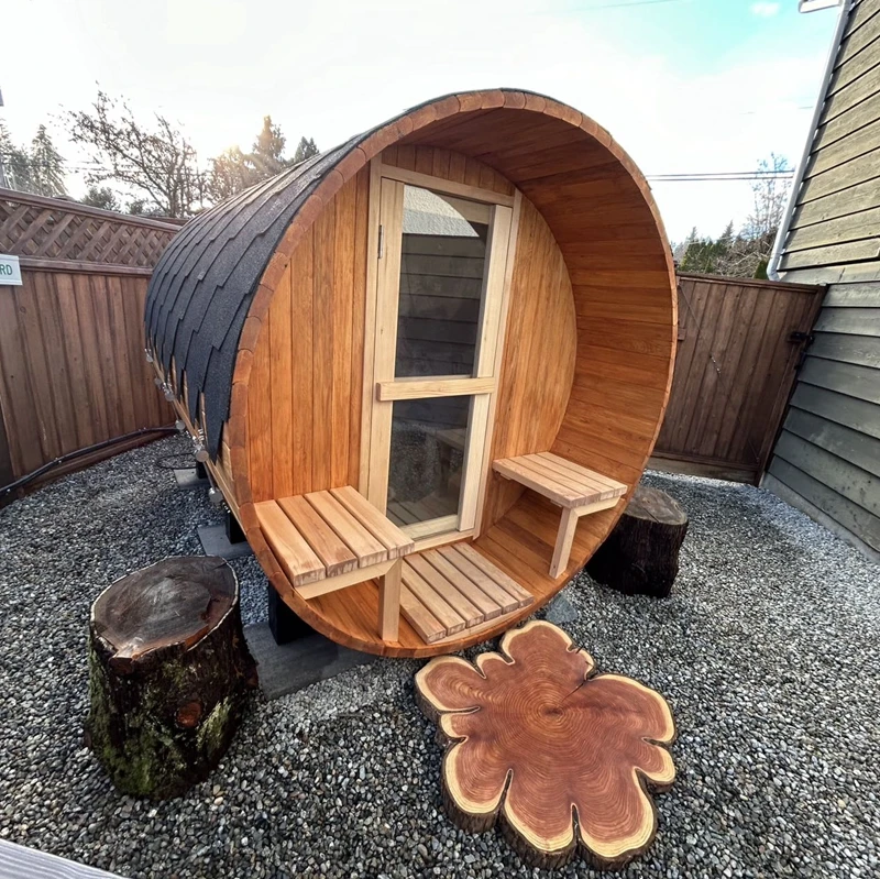 Alibaba.com: Custom 4-person cedar barrel sauna, outdoor use for 6 ...