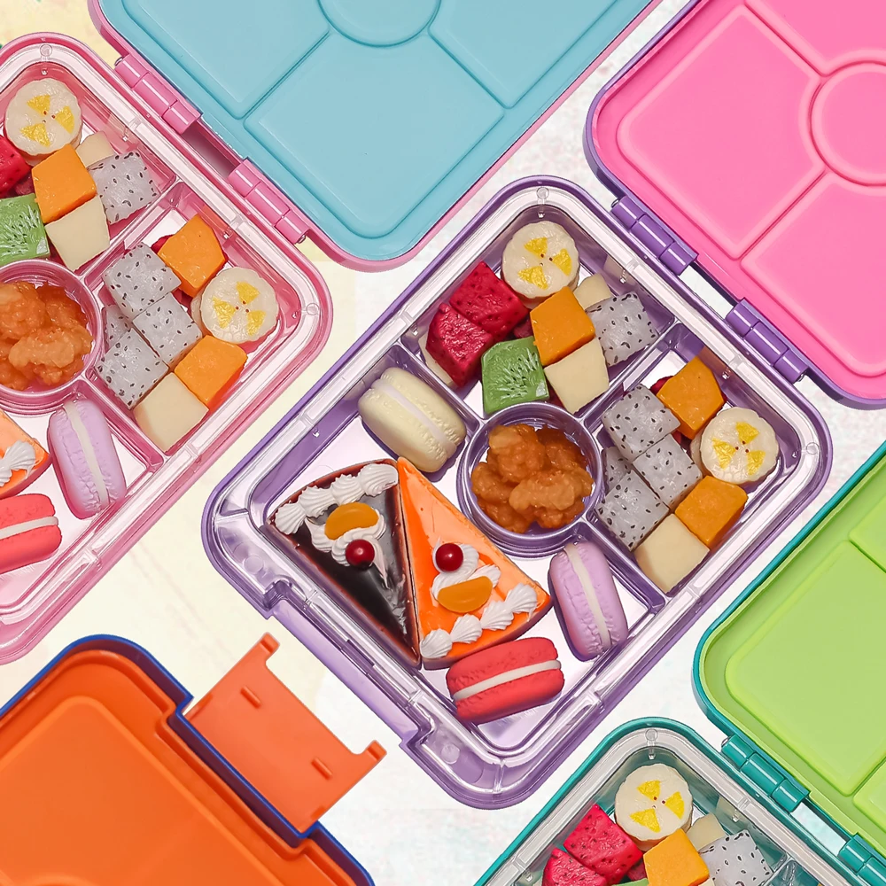Plastic Food Box 4 Compartments Kids Bento Box With Lid School China Pp ...