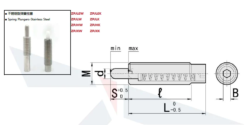 Spring Plunger Pin Stainless Steel Pin Machine Part Precision Good ...