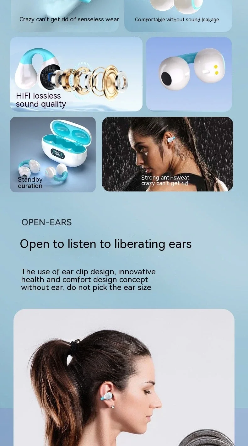 Tws Q71 Mini Stereo Wireless Earphones Bt5.3 Touch Game Earphone Clip ...