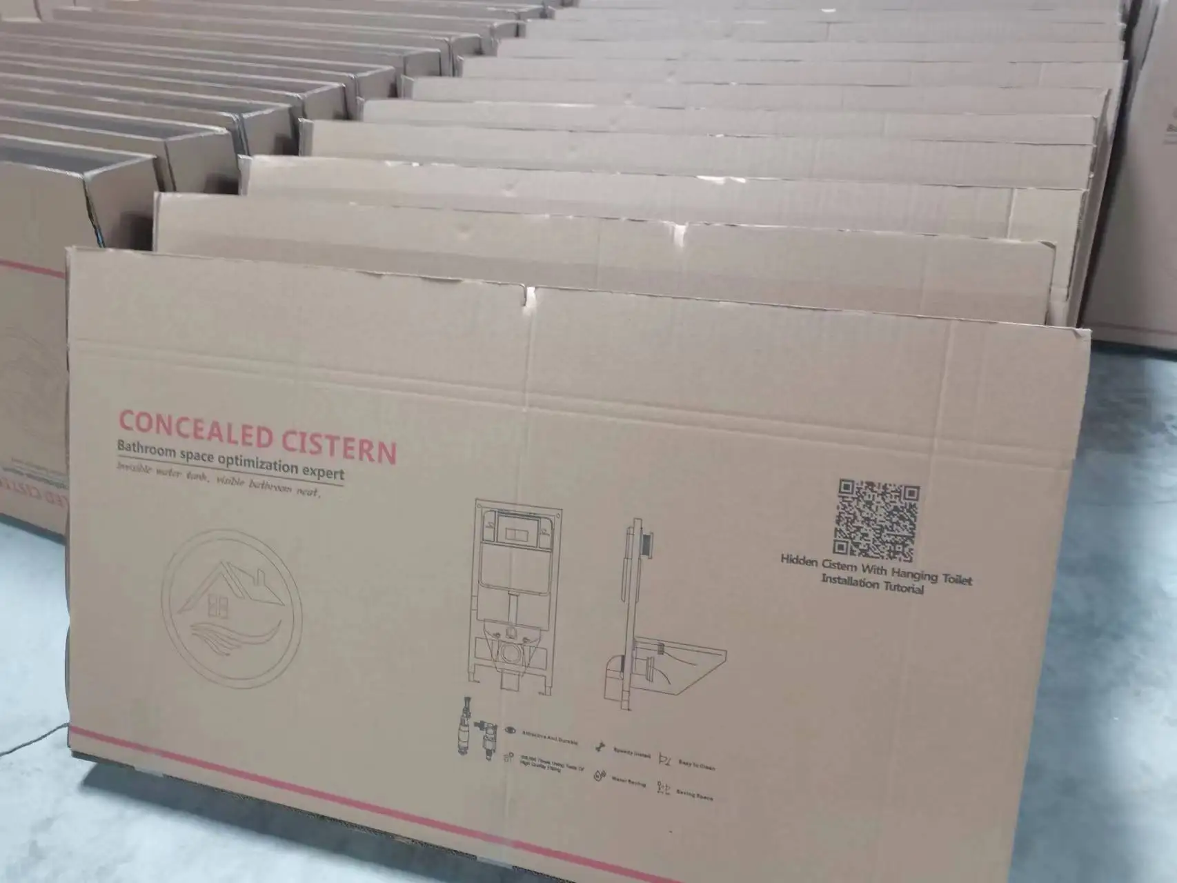 Hidden Water Tank Dual Flush 3-6l Bathroom Conceal Cistern Wall Hung ...