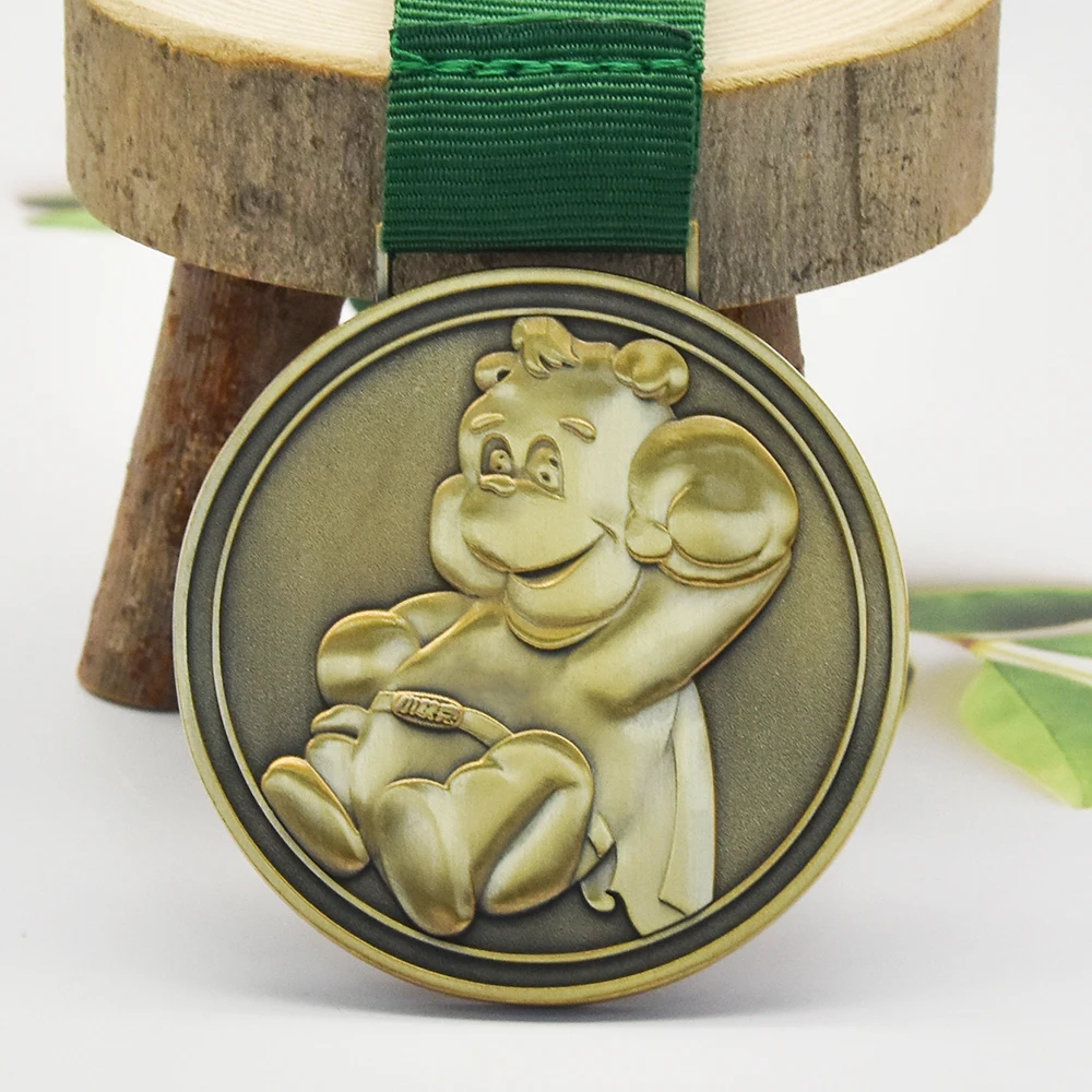 Custom Die Casting Running Antique Metal Medal With Ribbon - Buy Custom ...