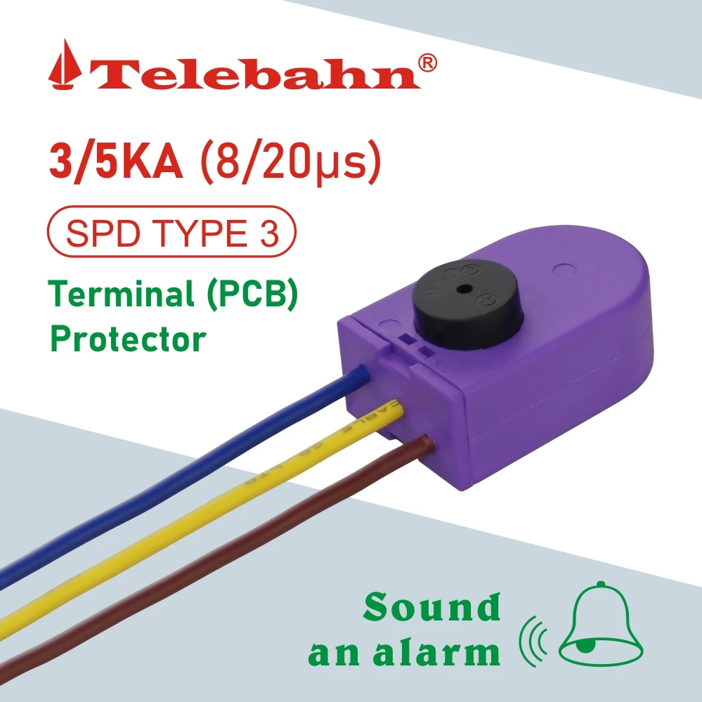 Telebahn 150V 275V 320V 385V 3kA 5kA 6kV 10kV AC SPD T3 Fuente de ...