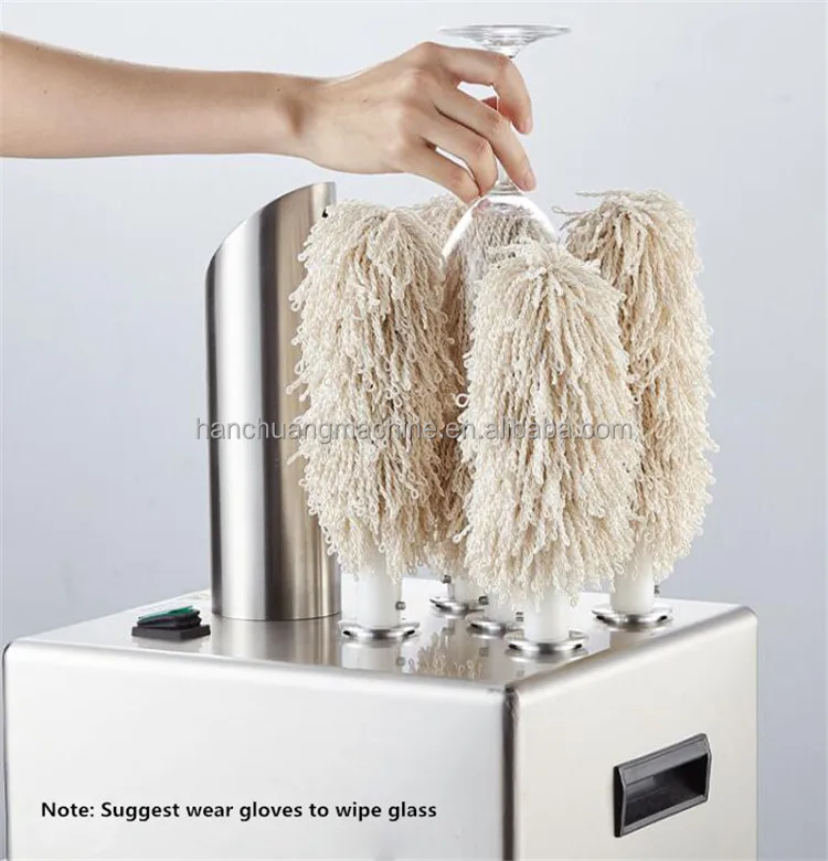 8 Brushes Glasses Polishing Machine Glass Cup Dryer And Polisher - Buy ...