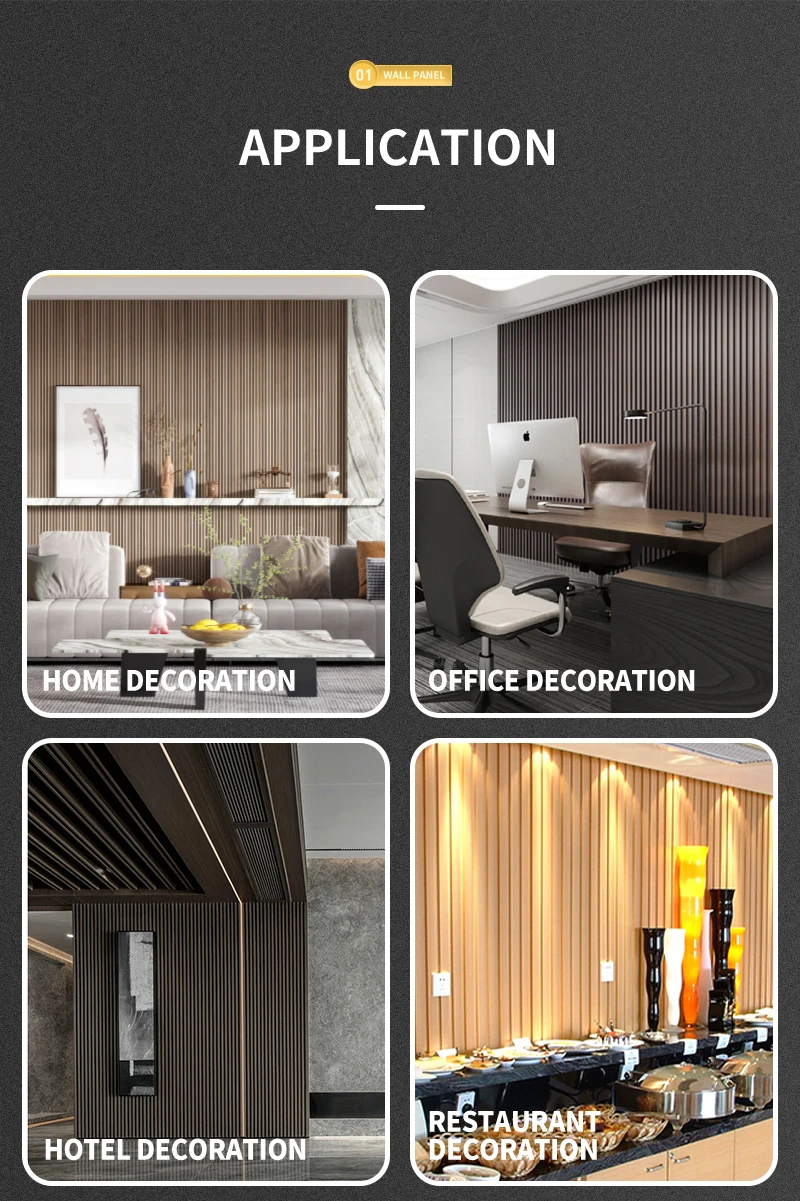 Interior Fluted Wpc Wall Panelings Eco-friendly Multi Indoor Wooden ...