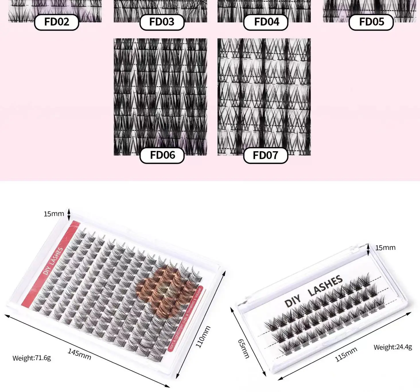 Cluster Lashes Pre-bond Technology Press-on Diy Lashes Long Lasting ...