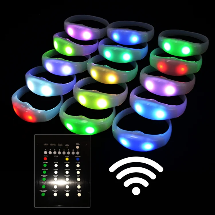 Custom Logo Remote Controlled LED Bracelet DMX Control