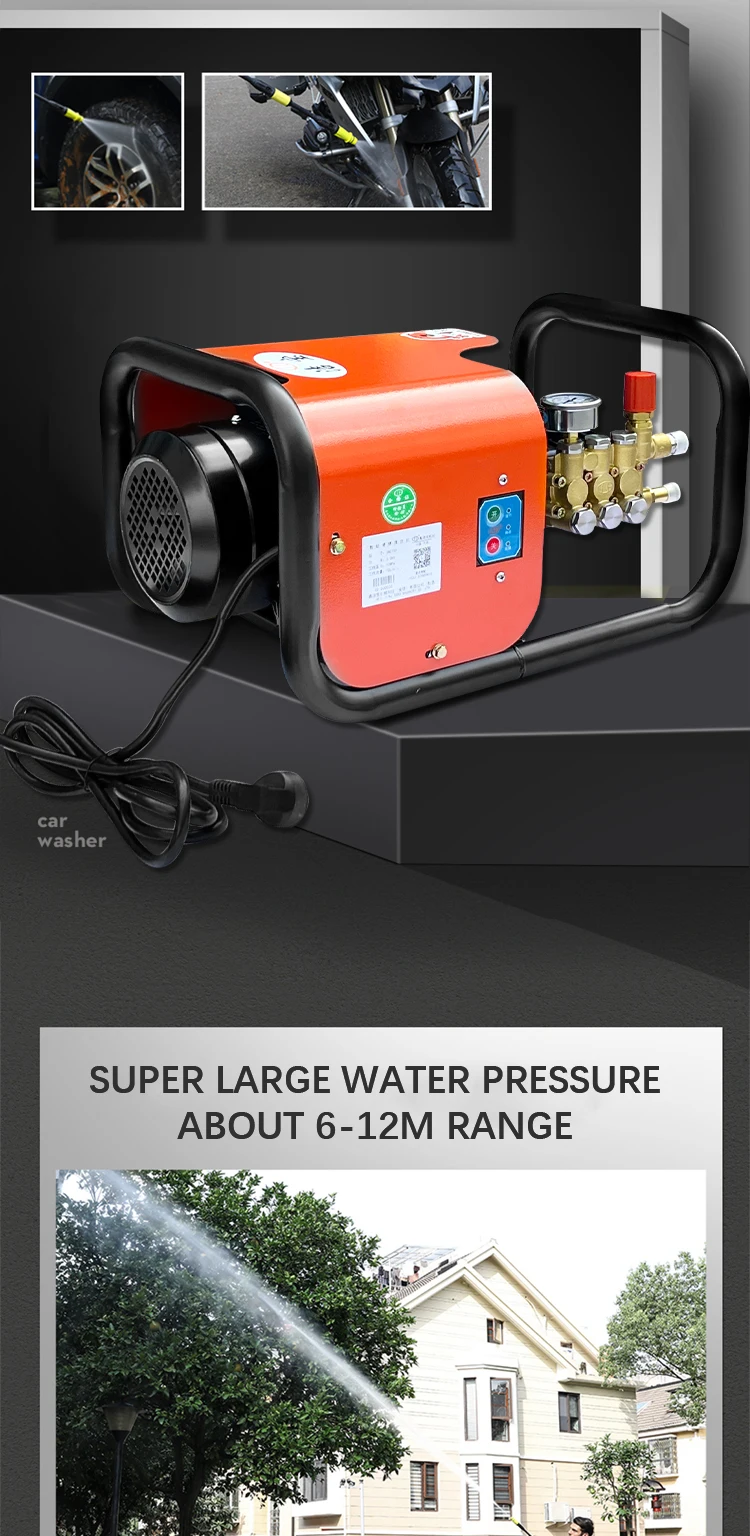 Custom Portable 220v 2200w Pressure Car Washer Automatic Cordless High ...