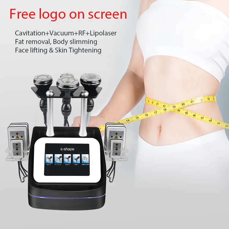 6 In 1 S Shape Cavitation 25k 40k Lipo Laser 9 In 1 Vacuum Cavitation ...