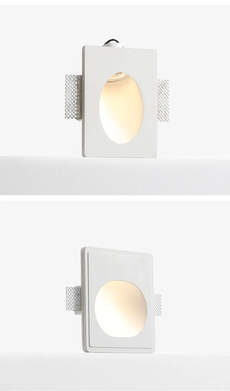Gypsum Lamp 2022 New Design For Indoor Decoration Lighting Recessed Ceiling Light Gu10 Plaster ...
