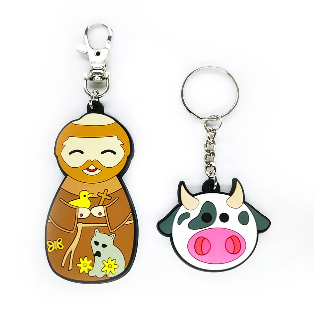 Custom Logo 2d Soft Pvc Plastic Keychain Metal Gift Anime Rubber Key ...