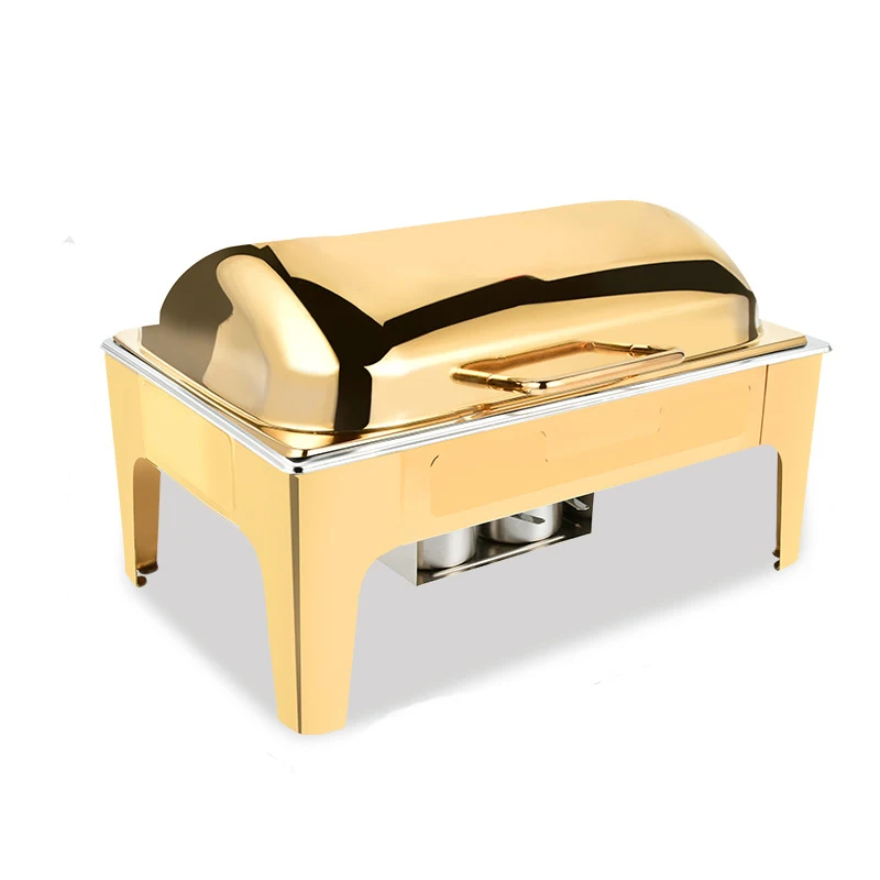 Gold Stainless Steel Buffet Food Warmer - Chafing Dish for Hotel ...
