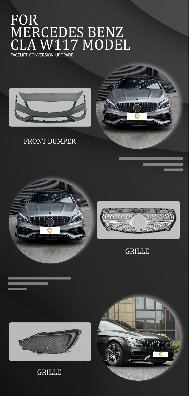 Mercedes Cla Classe W117 Body Kit For Mercedes-benz Cla Class Year 2013 ...