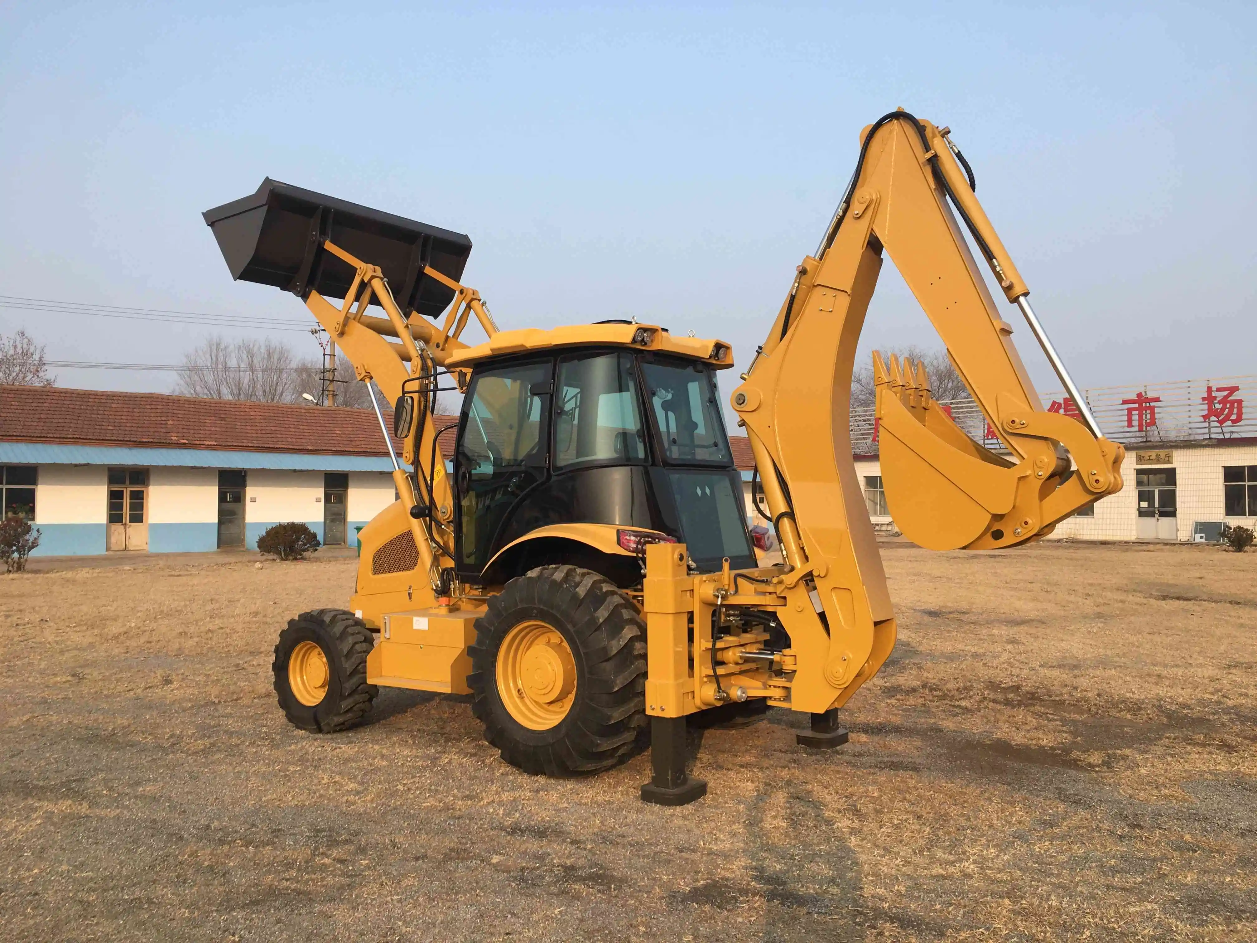 Manufacturer 4x4 Backhoe Front Loader Retroexcavadora China Wheel Mini ...