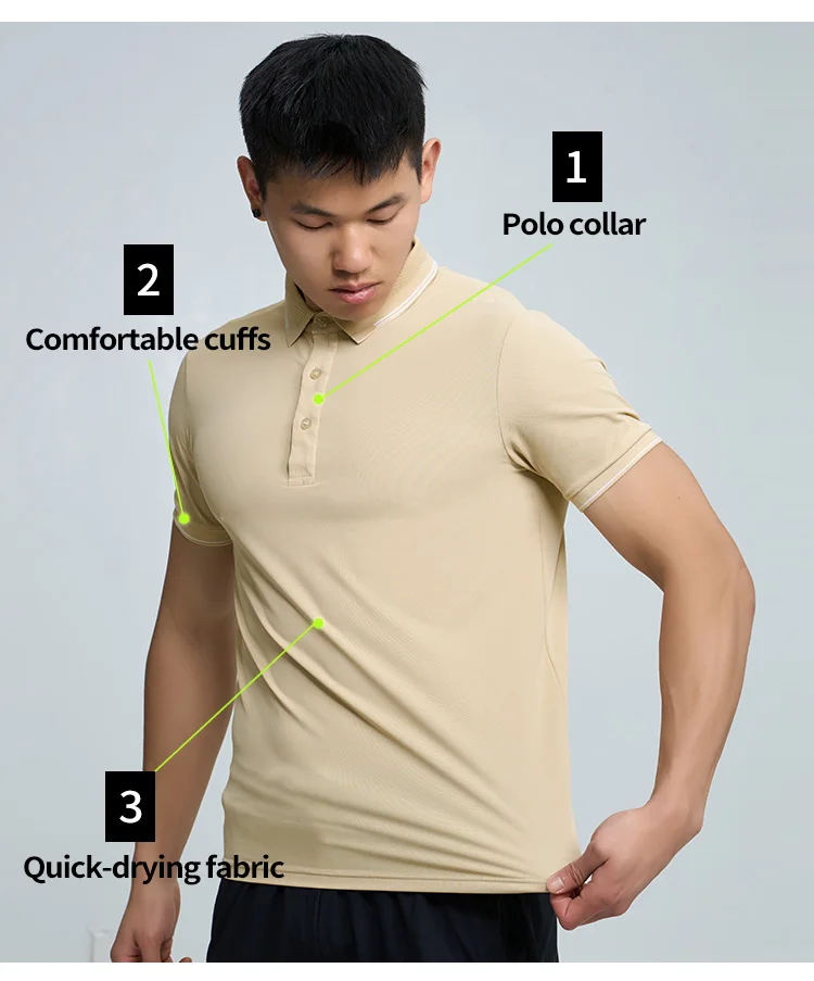 Basic Style Quick Dry Nylon Fitness Workout Wear Uniform Plain Golf ...