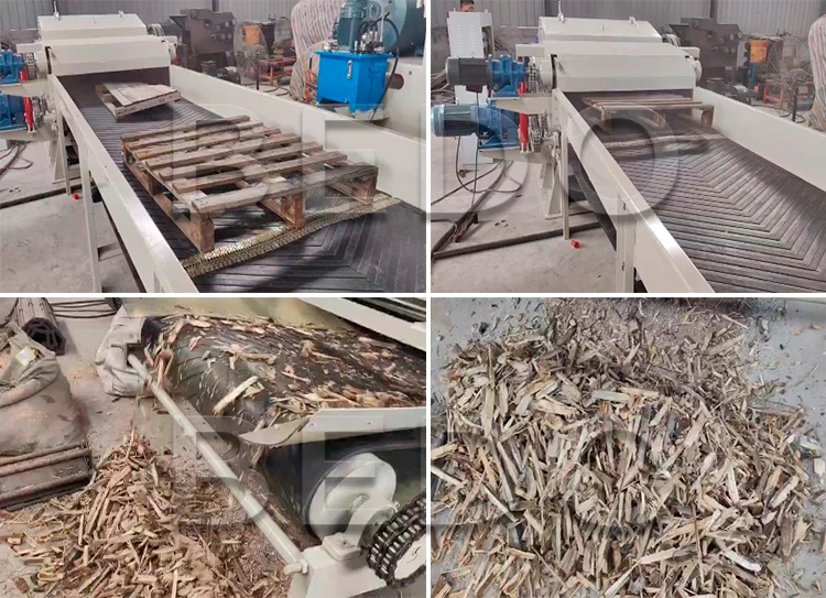 Wooden Pallet Crusher with Nails - High Productivity