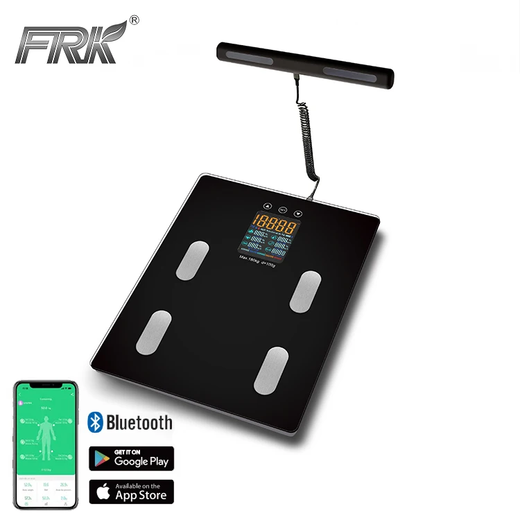 8 Electrode Smart Full Body Analysis Scale Smart 250kg Body Composition ...