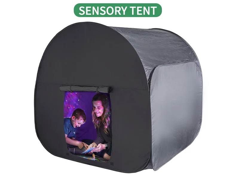 Autism Tent Sensory Glow In The Dark Pop Up Inflatable Black Out Autism ...