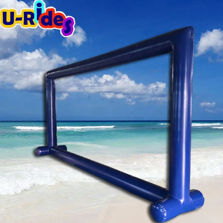 Inflatable water floating billboard Blue color Big frame air sealed ...