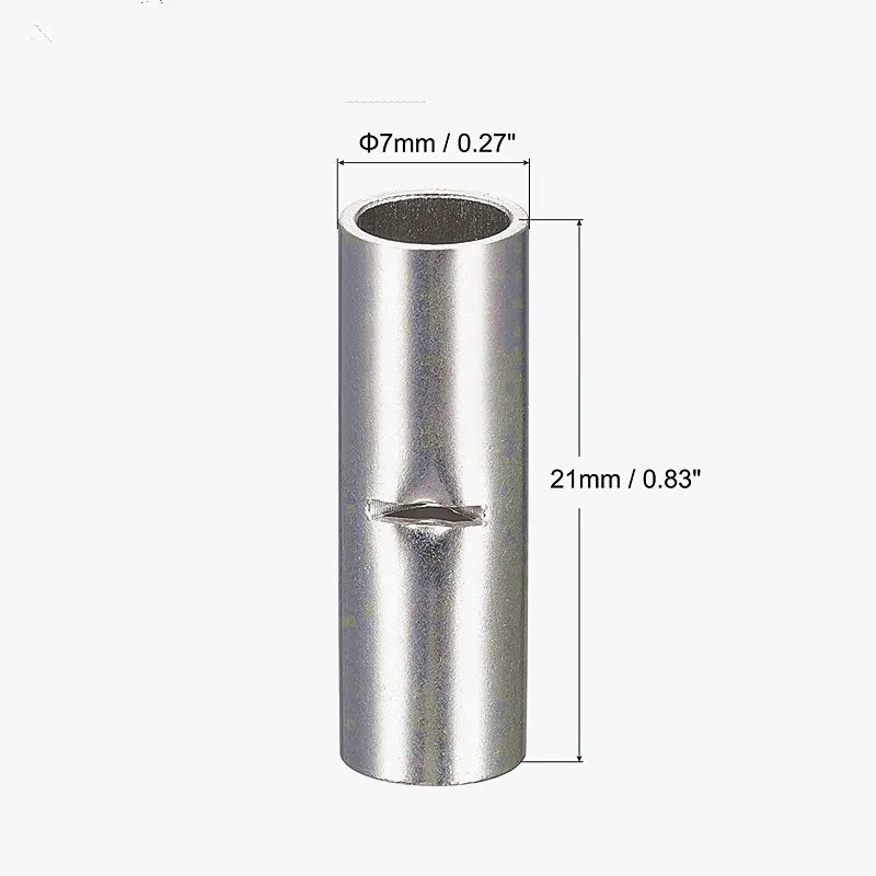 BN8 Non-Insulated Butt Crimp Terminals - 8 AWG Connectors