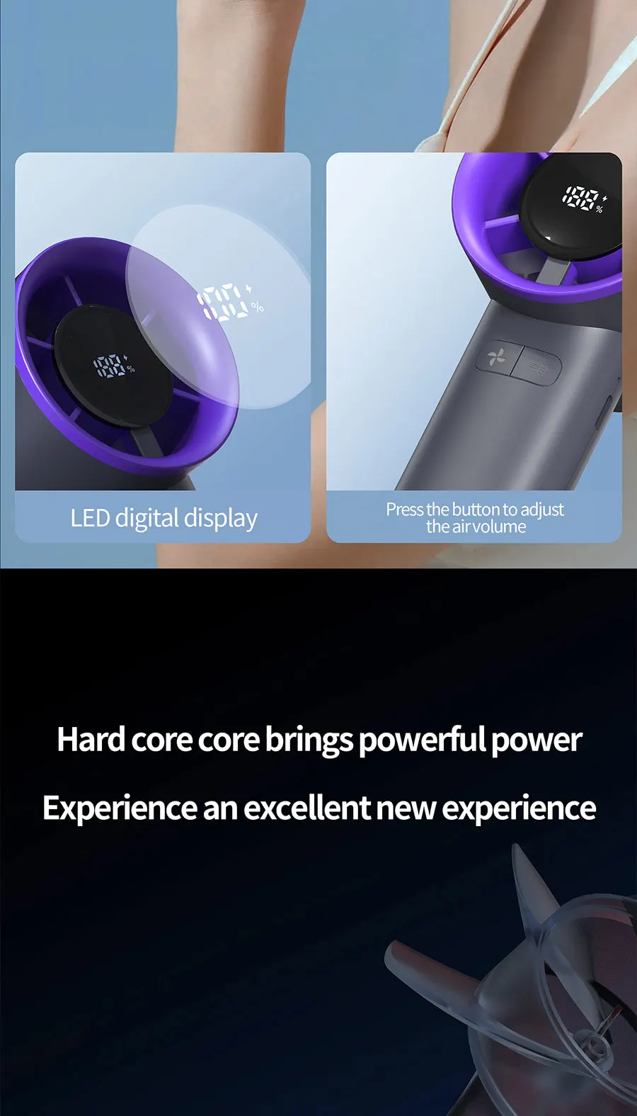 OEM 2000mAh High Speed Type-C Rechargeable Jet Turbo Air Cooler ...