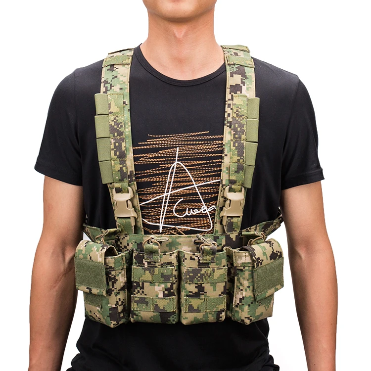 GAF Nylon Camouflage Tactical Chest Rig Outdoor Pouch Training Tactical ...