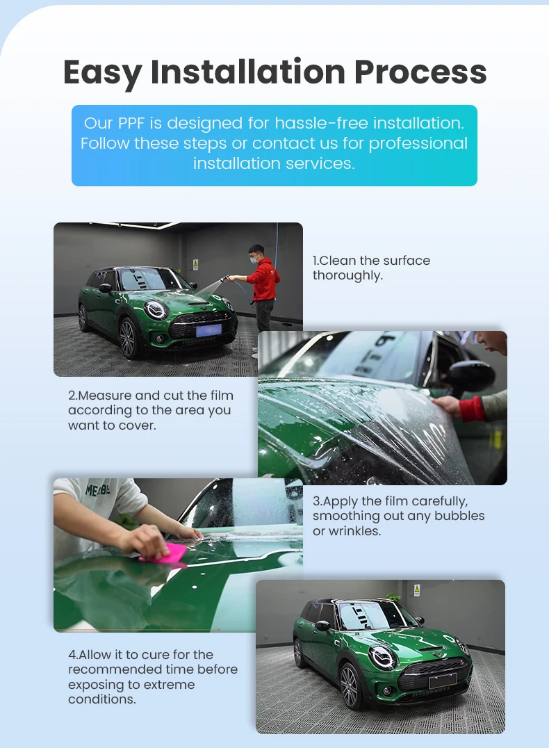 USA Quality Self Healing TPU PPF Paint Protection Film Clear TPH Wrap ...