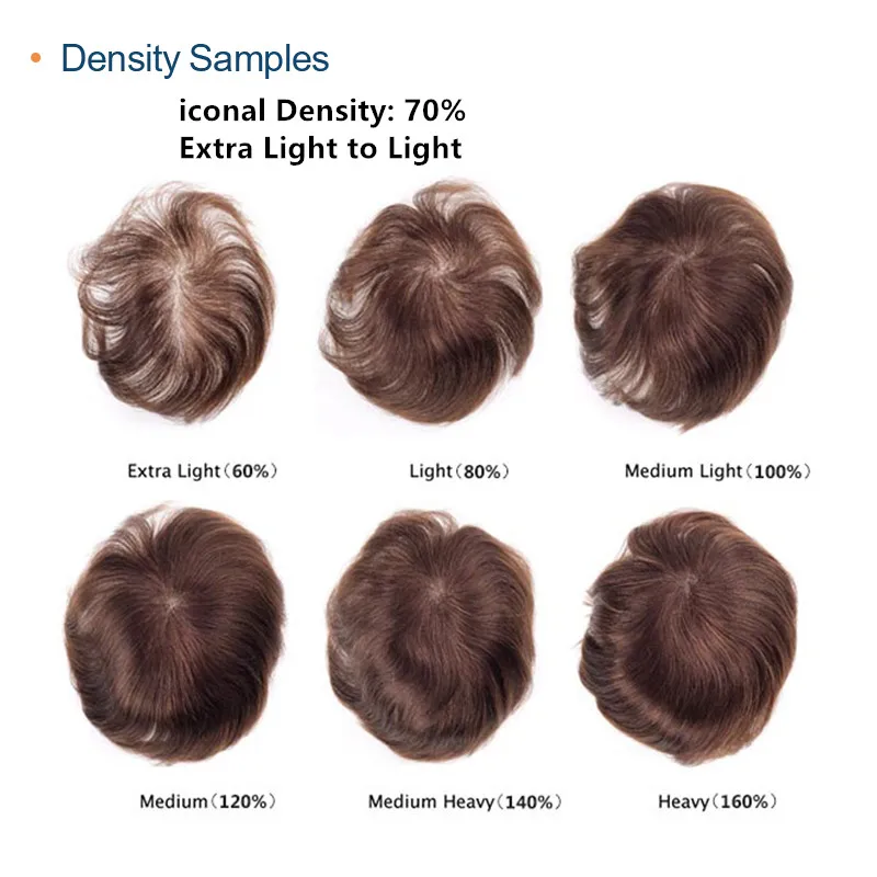 Fine Welded Mono Extra Light Density Human Hair Toupee Topper Hair ...
