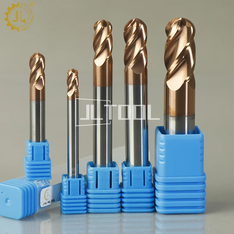 Cnc Tools 6mm Ballnose Hrc58 Carbide Tungsten 4f Ball Nose End Mills ...