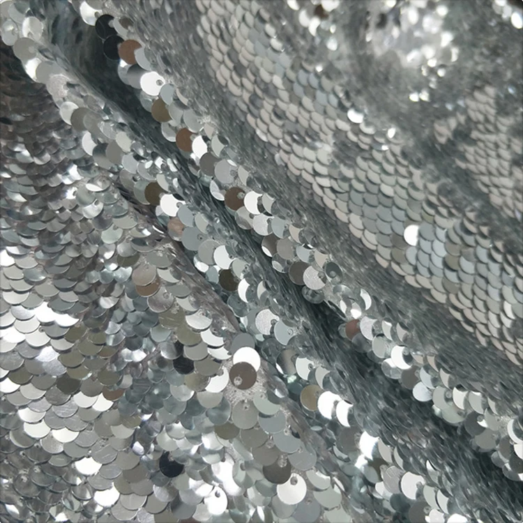 Factory Two Tone Beaded Embroidered Sequin Mesh Fabric Mesh Dress 5mm ...
