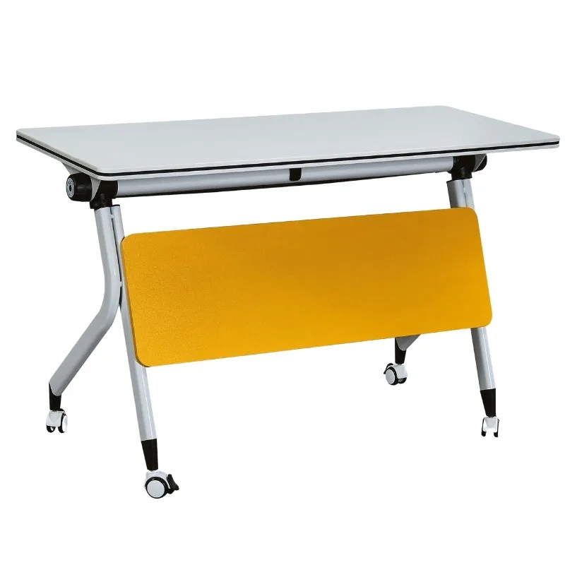 Office Furniture School Student Desk Steel Leg Mood Top Folding ...