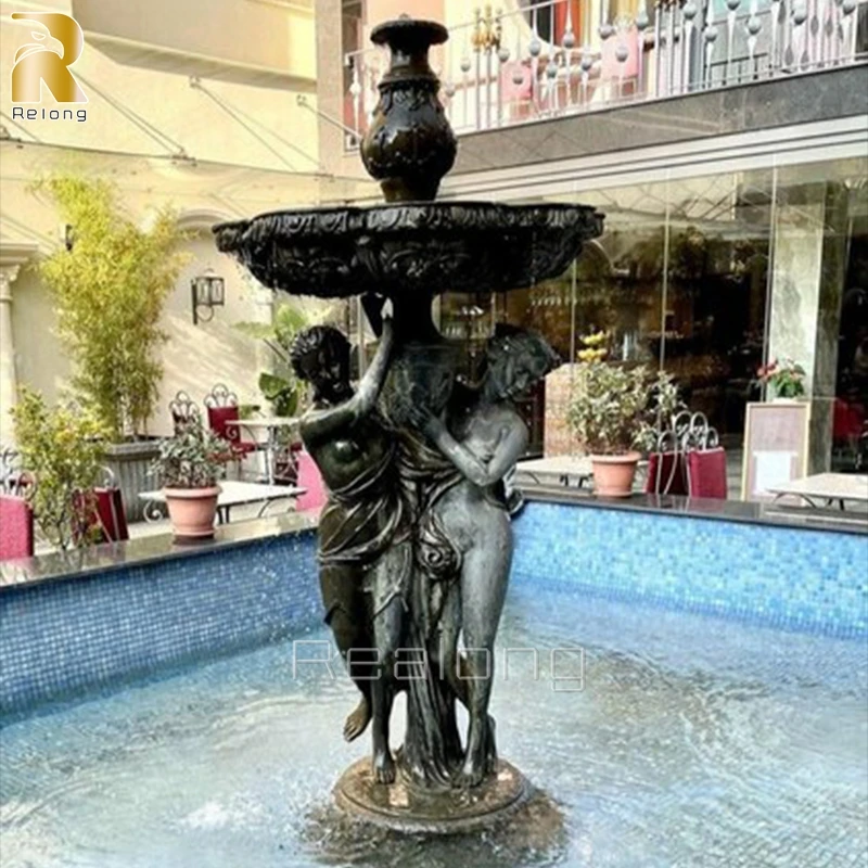 Outdoor Garden Park Pool Mermaid Bronze Statue Exterior Fountain ...